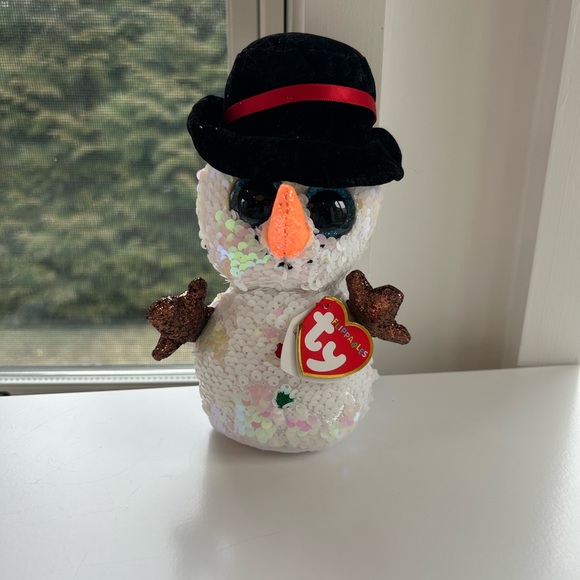 Ty | Toys | Nwt 6 Inch Melty The Snowman Sequin Flippable Ty Beanie Boo ...
